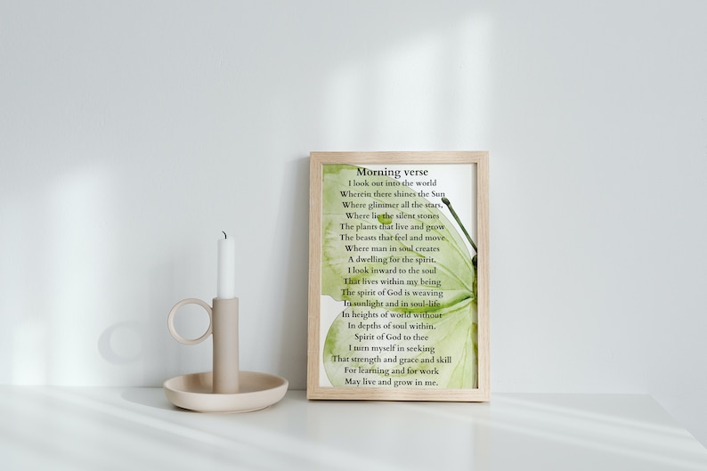 Waldorf Inspired Morning Verse Printable, Digital Art Children, Waldorf ...