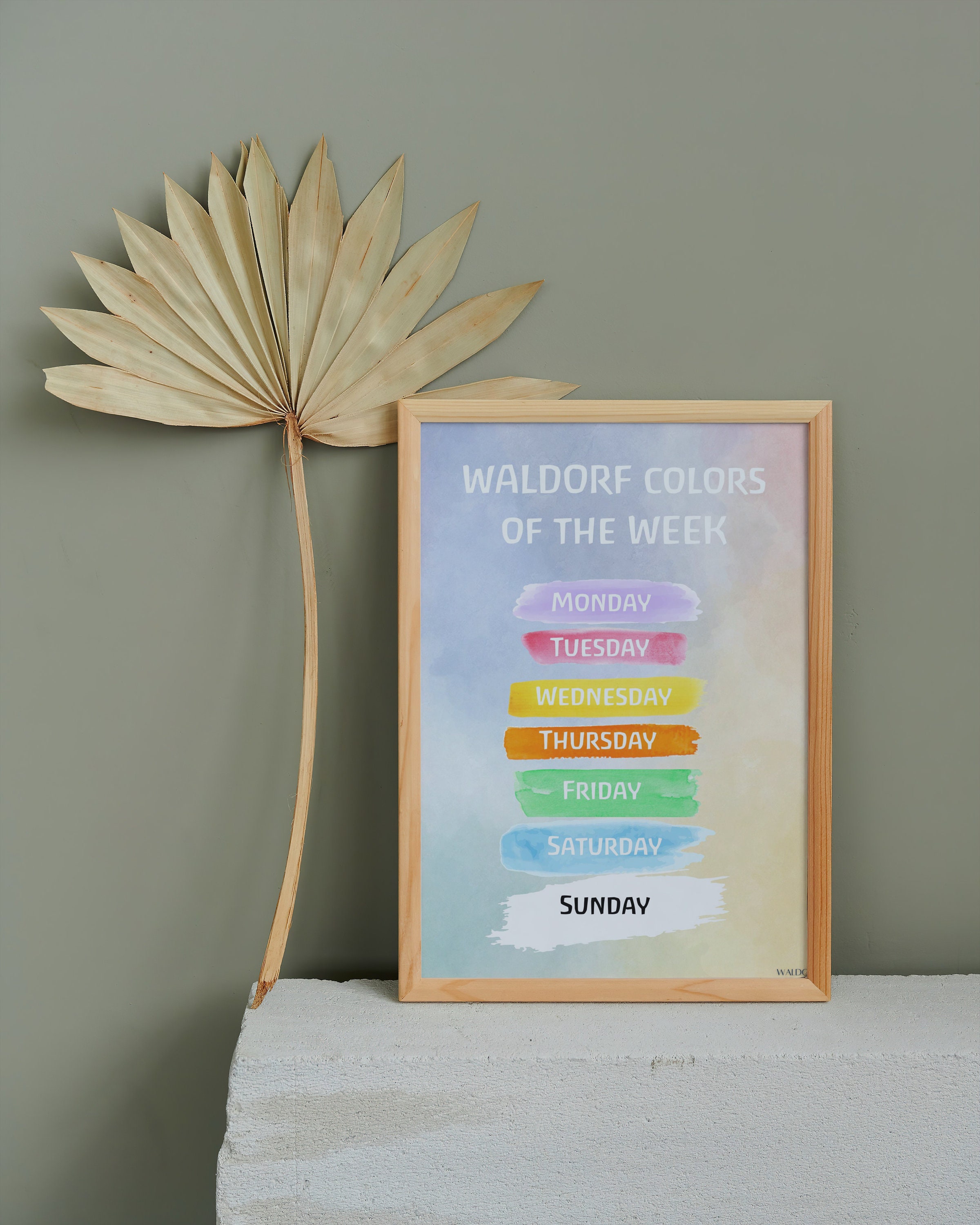 Waldorf Inspired Homeschool Color of the Week Printable Chart Digital ...