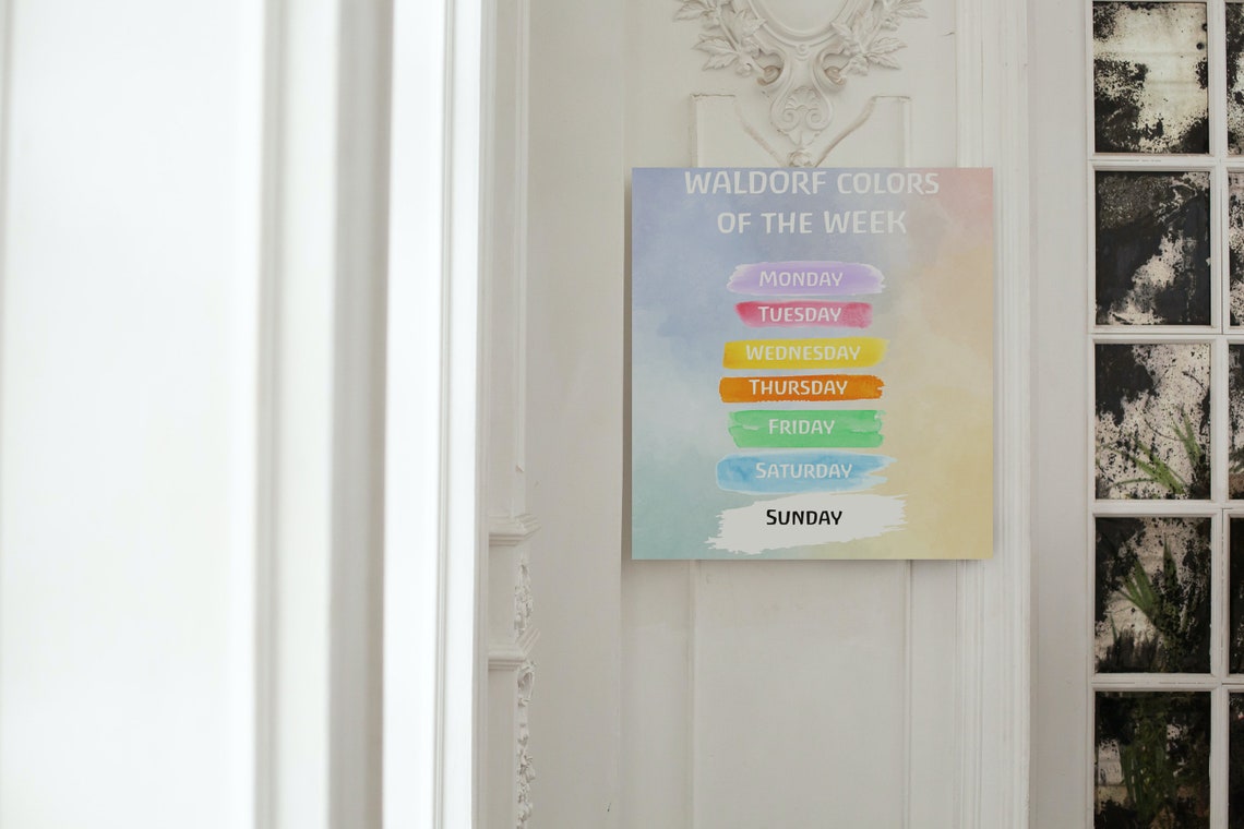 Waldorf Inspired Homeschool Color of the Week Printable Chart Digital ...