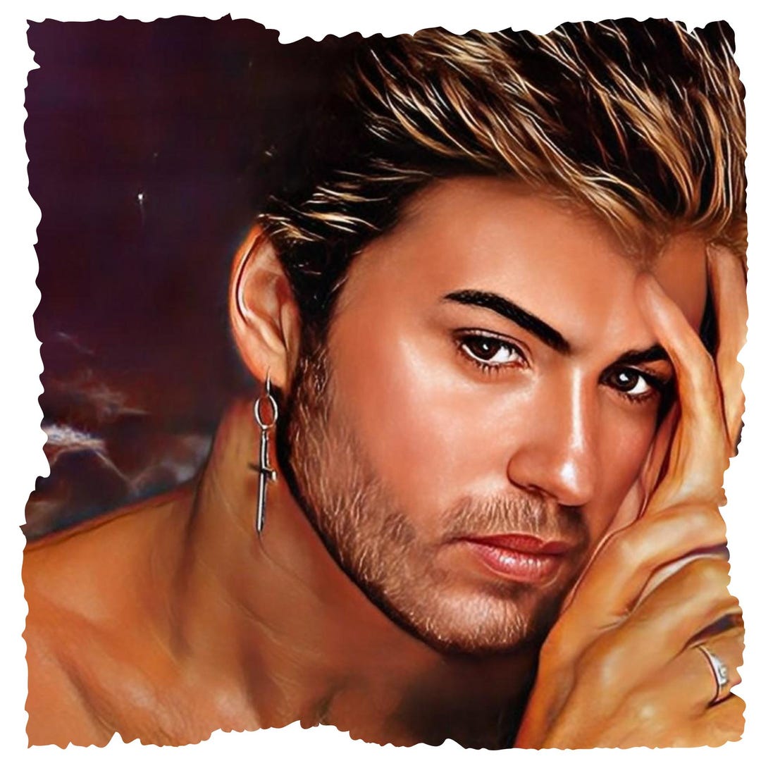 George Michael PNG & Jpg Files Animated Shirt Print Digital DTF DTG ...