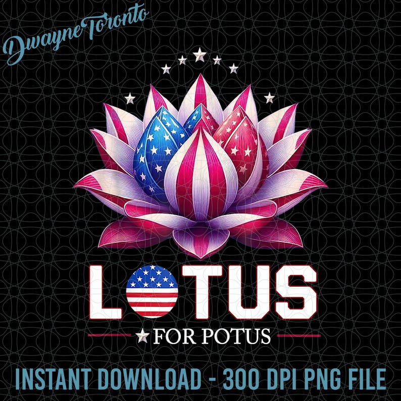 Lotus for Potus Png, Kamala Harris 2024 Png, Vote Feminist Png, 2024 ...