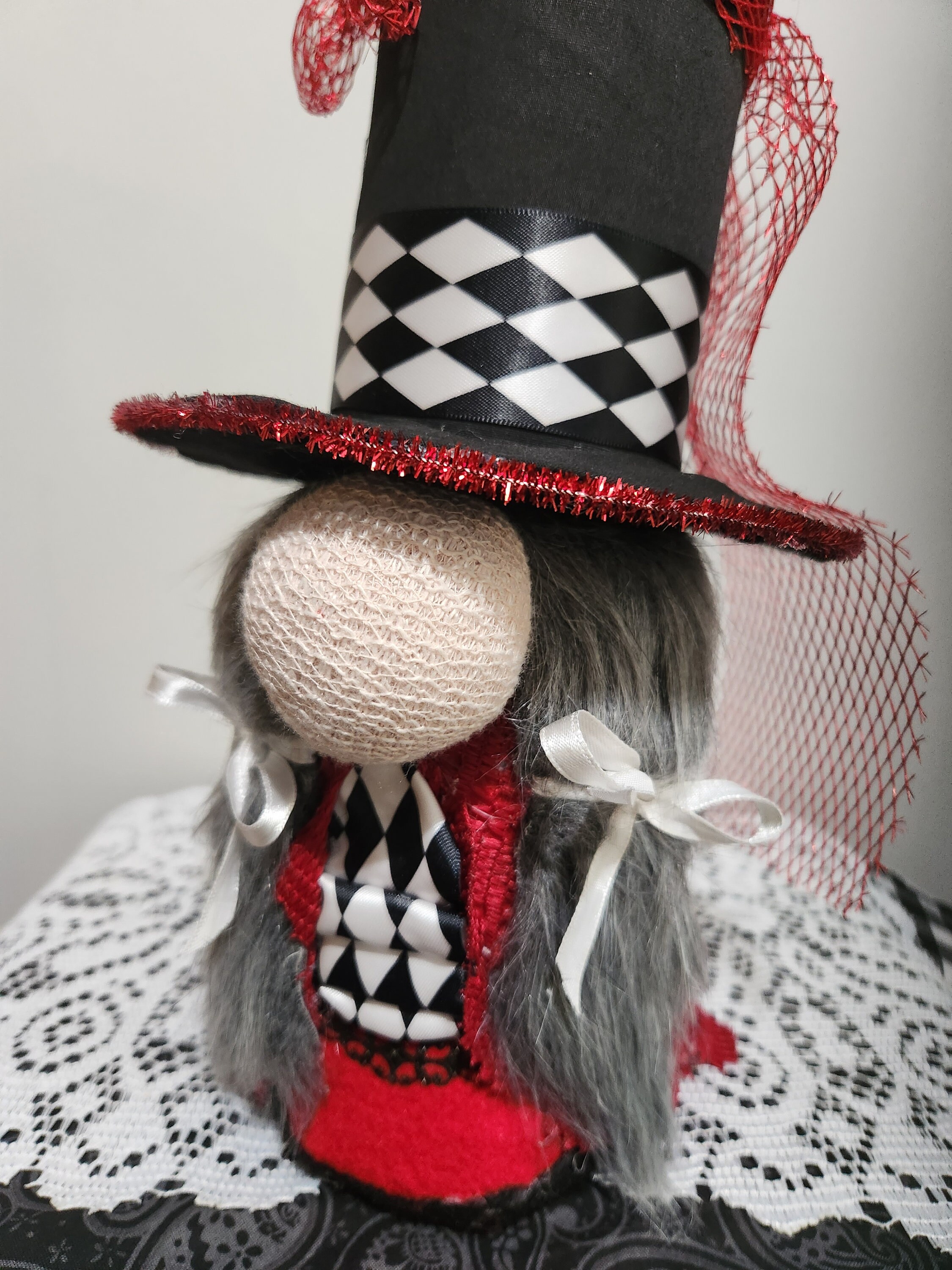 Victorian Gothic Girl Halloween Gnome Indoor Decor Spooky and Sexy Goth ...