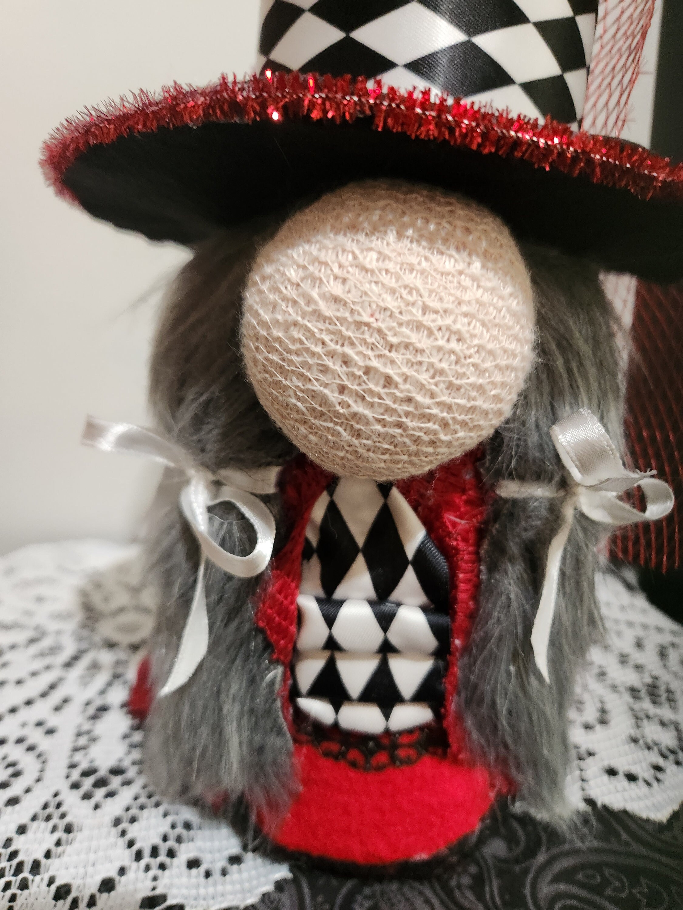 Victorian Gothic Girl Halloween Gnome Indoor Decor Spooky and Sexy Goth ...