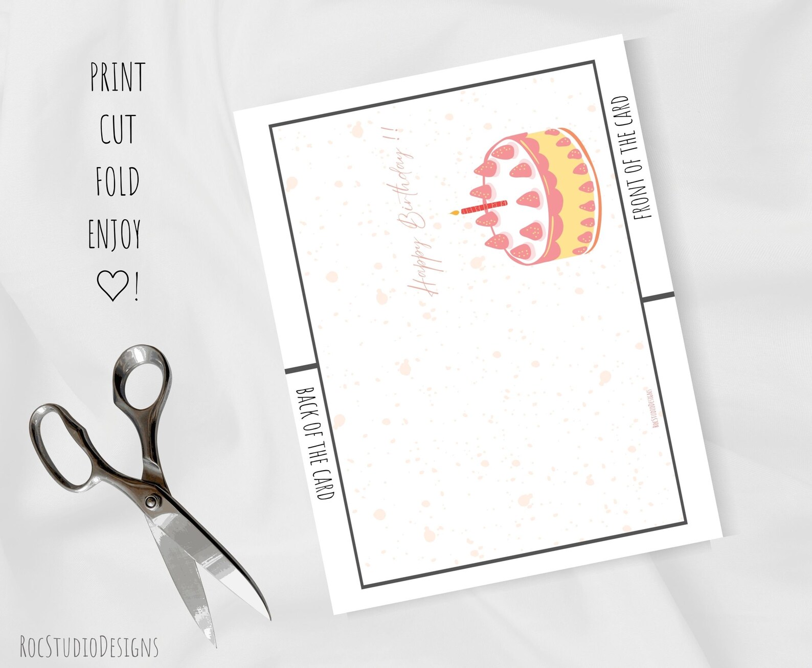 Funny Birthday Cake Card: Printable Greeting Card (PDF & JPG) - Etsy