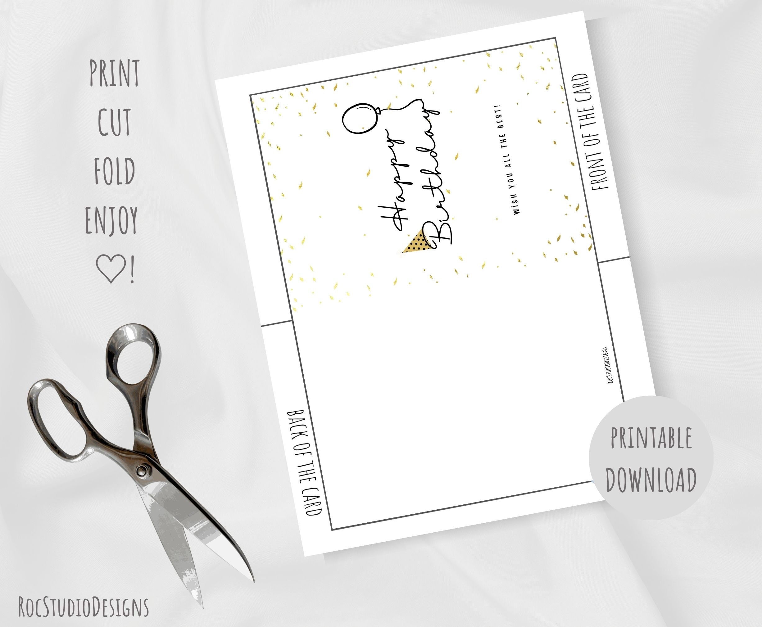 Funny Confetti Birthday Card: Printable 5x7 (digital Download) - Etsy