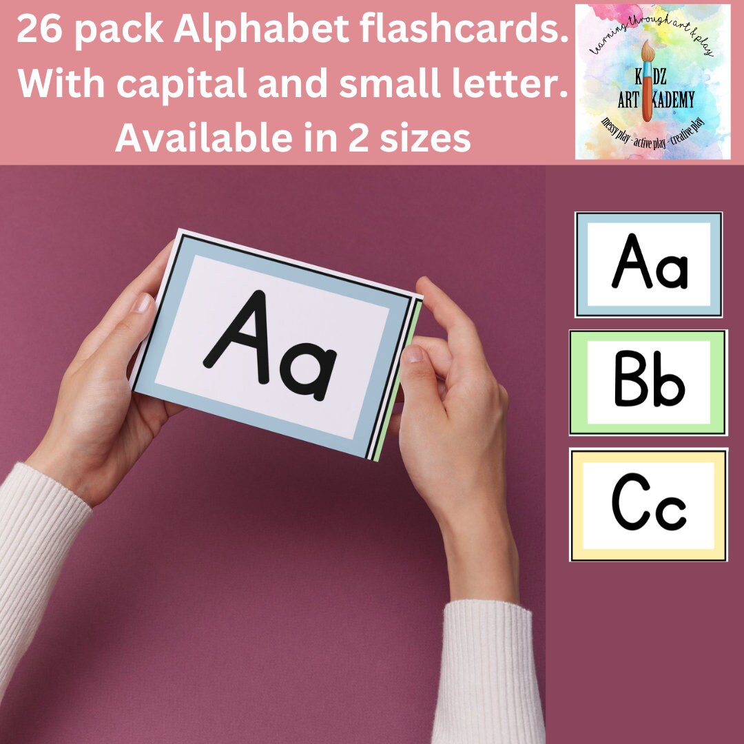 Alphabet Flashcards, Bold White Box Alphabet Flashcards, Lowercase ...