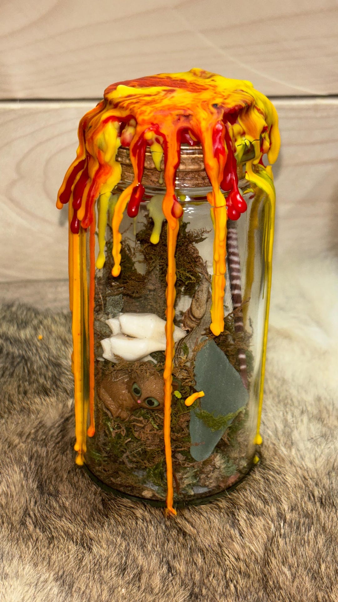 Mystery Bone Jar Oddities Decor Bone Terrarium Unique Decorative ...