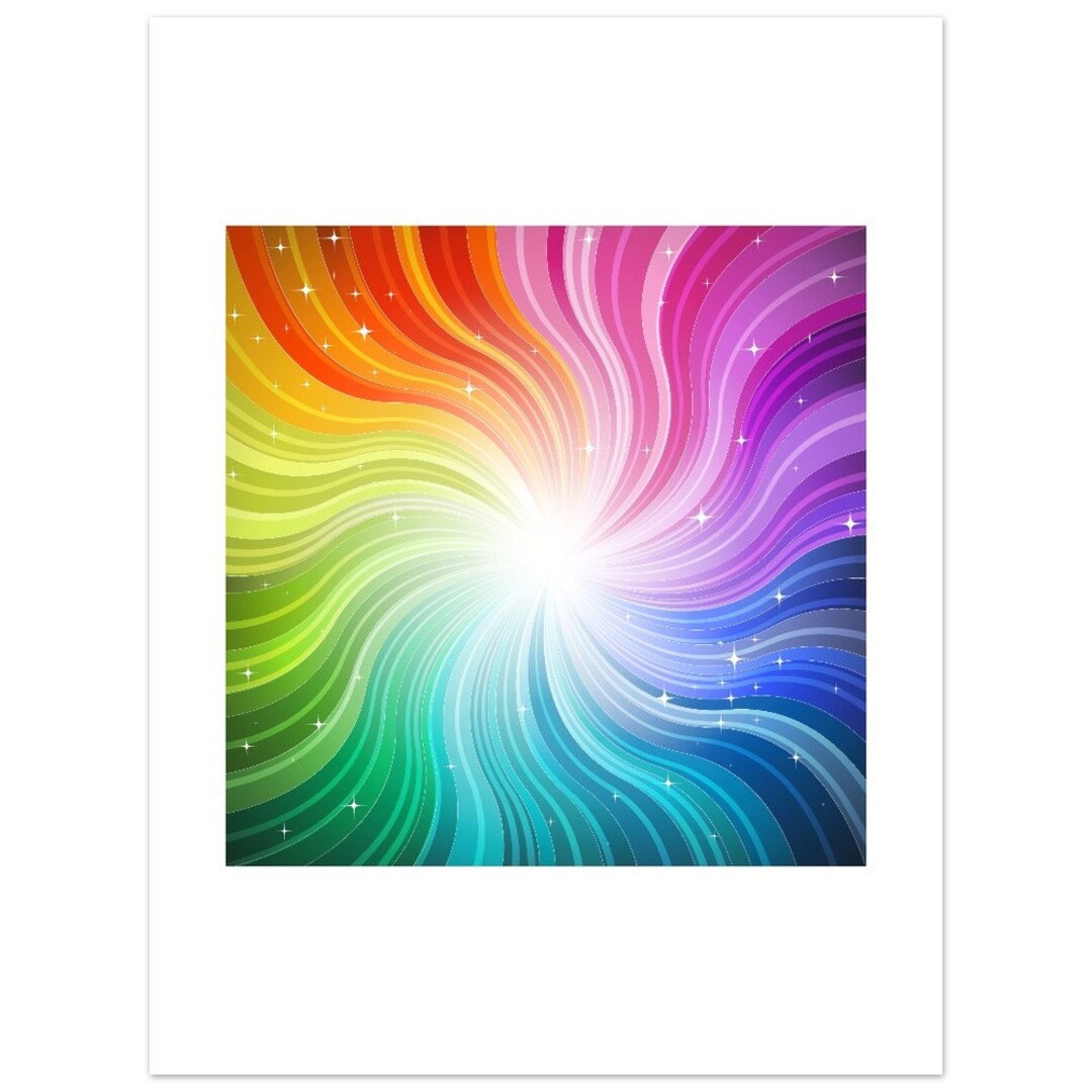 Wavy Rainbow Classic Semi-glossy Paper Poster - Etsy
