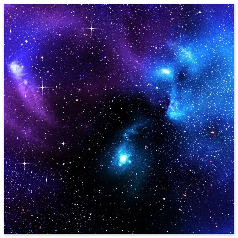 Dreamy Space Classic Semi-glossy Paper Poster Purple & Blue - Etsy