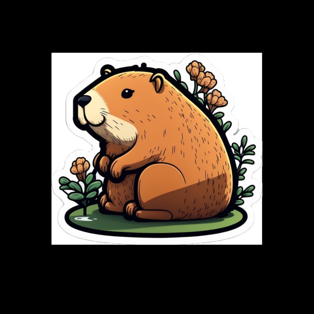 Cute Capybara Digital Stickers PNG Scrapbook - Etsy