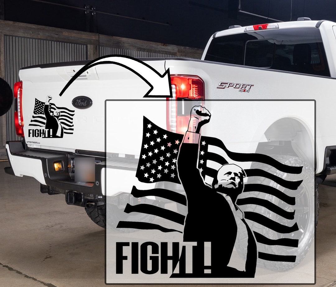 Fight! Trump 2024 Decal Bumper Car Truck Sticker Donald Trump Shot 2024 ...