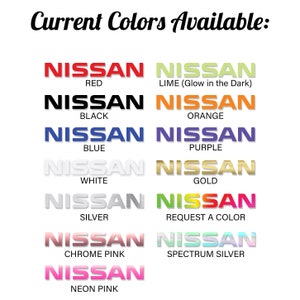 1 REAR Back Decal Sticker 2005-2019 NISSAN Letters Fit for Inter Emblem ...