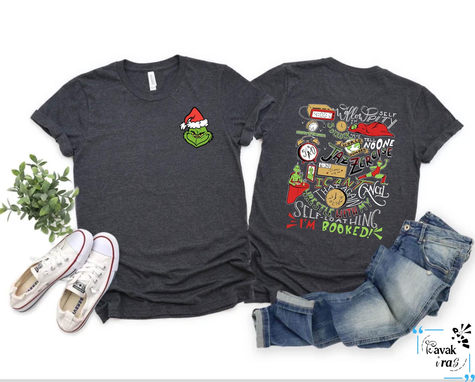 Grinch Jazzercise Shirt, Merry Grinchmas Tee, Two Sided Tee - Etsy