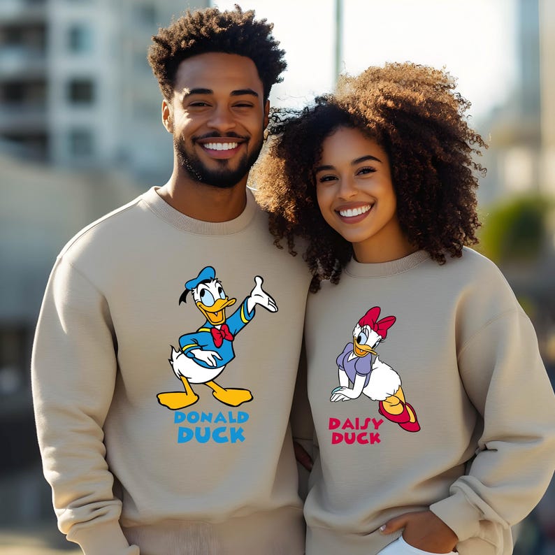 Disney Donald and Daisy Duck Matching Couple Sweatshirts - Etsy