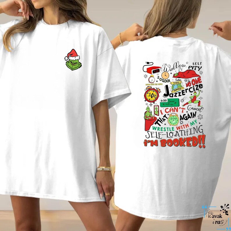 Grinch Jazzercise Shirt, Merry Grinchmas Tee, Two Sided Tee - Etsy