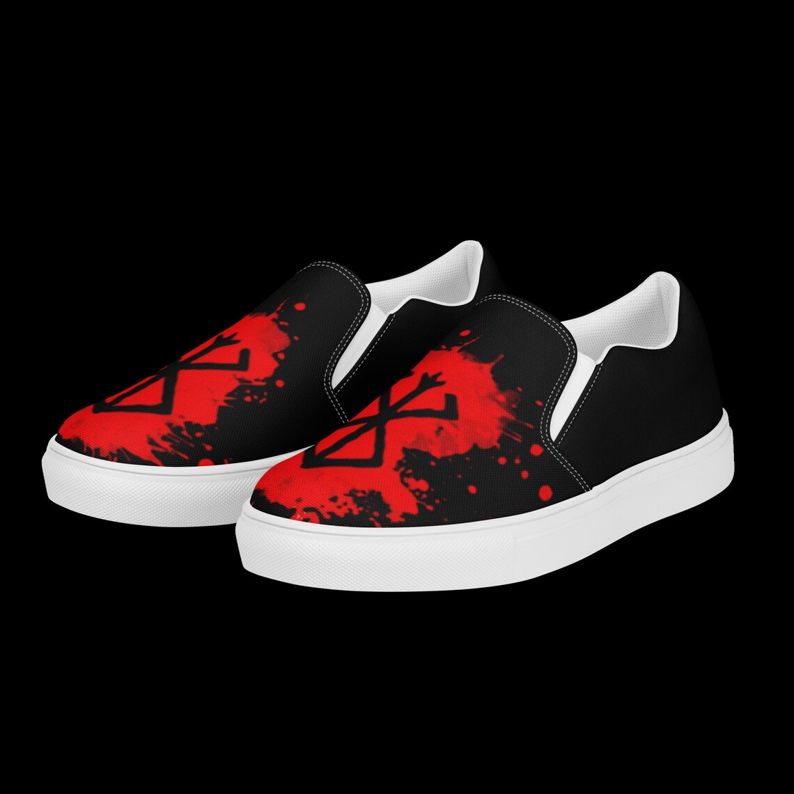 Brand of Sacrifice Blood Splatter Mens Slip-on Canvas Shoes - Etsy