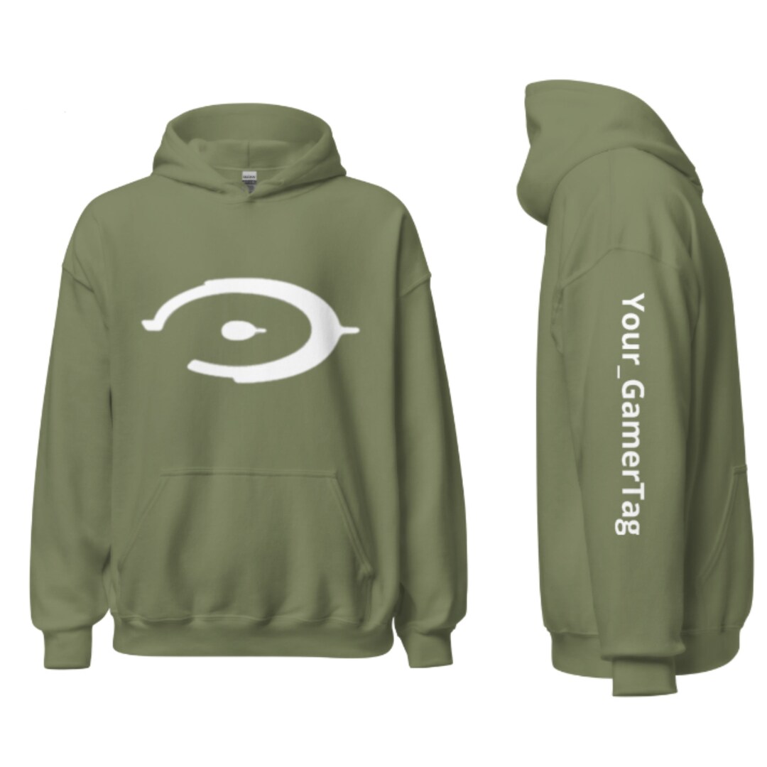 Cortana Ring Hoodie With Custom Gamer Tag on Right Sleeve - Etsy