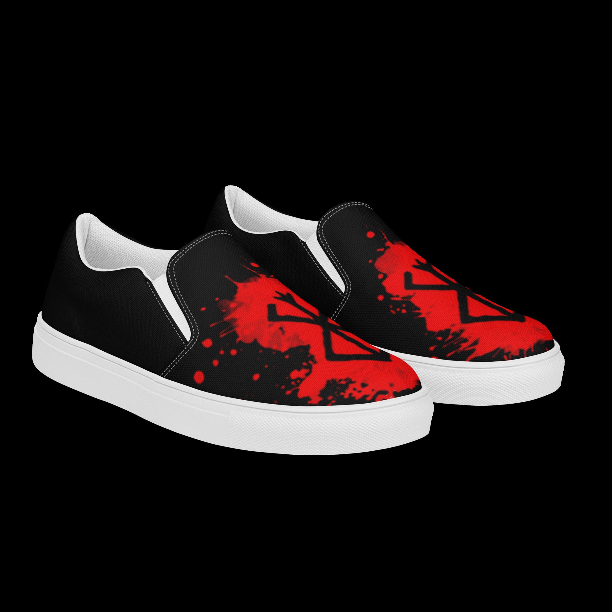 Brand of Sacrifice Blood Splatter Mens Slip-on Canvas Shoes - Etsy