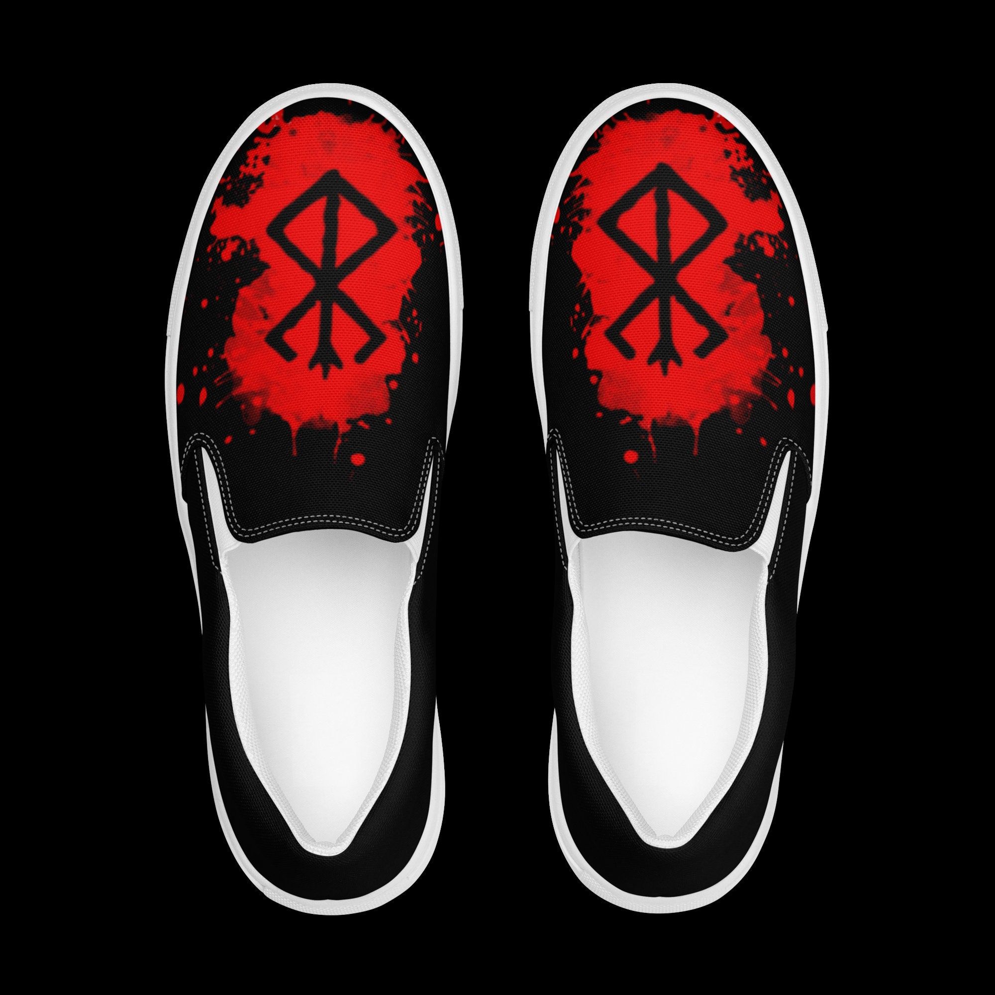 Brand of Sacrifice Blood Splatter Mens Slip-on Canvas Shoes - Etsy