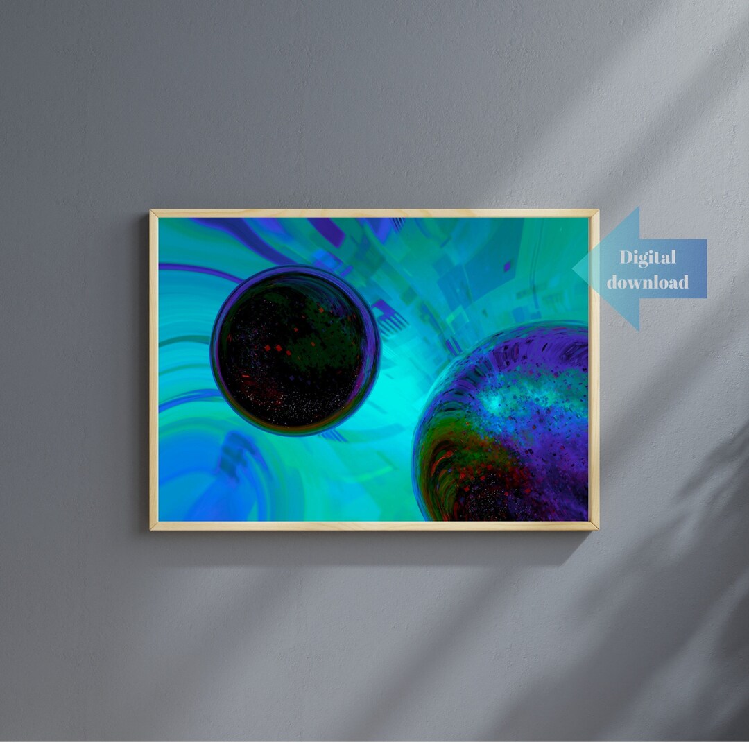 Parts of the Infinite Limitless Universe Blue Universe Wall Art Light ...