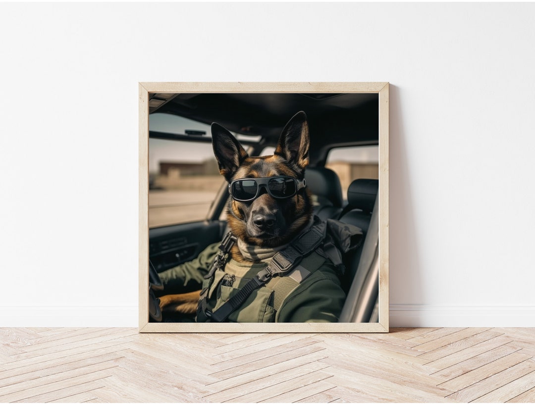 Tactical German Shepherd Digital Image | Printable Digital Downloadable ...