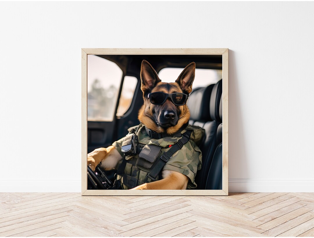 Tactical German Shepherd Digital Image Printable Digital - Etsy