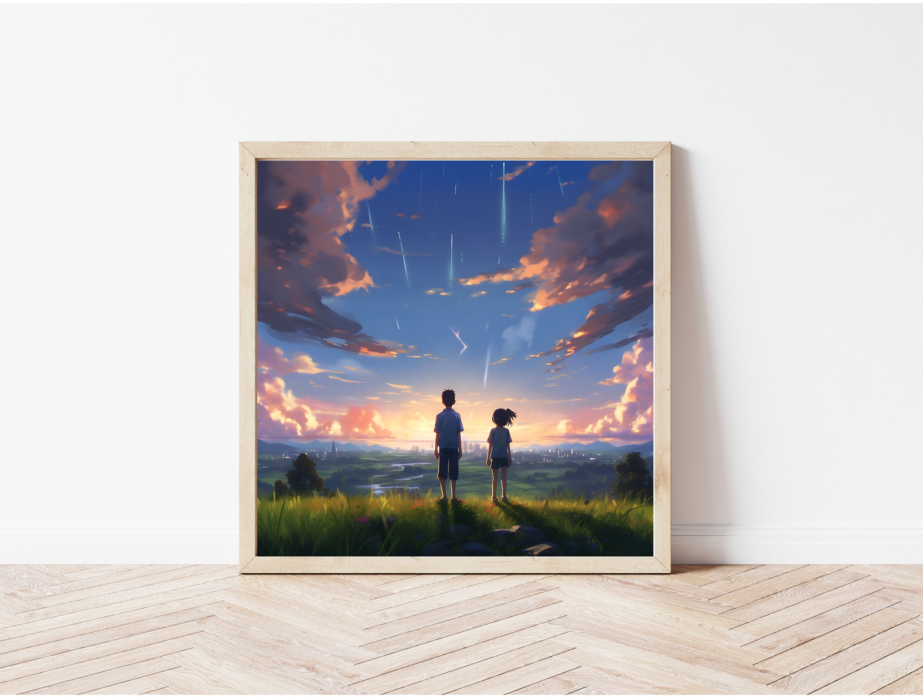 Dreamy Anime | Landscape Painting | Wall Art | Makoto Shinkai | Studio ...