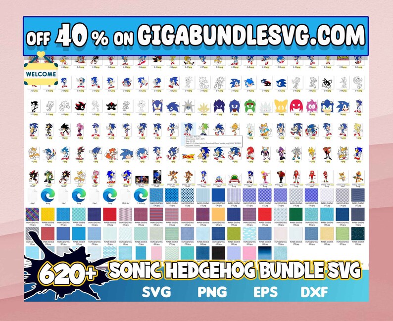 SONIC SVG the Hedgehog Svg Sonic Bundle Svg Sonic Layered - Etsy