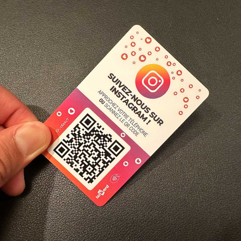 Instagram Card Connected NFC QR Code - Etsy Australia