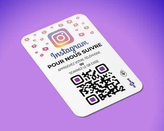 Instagram Business Card, QR Code Followers, Insta QR Cards, Custom Business Card, Printed Cards ...