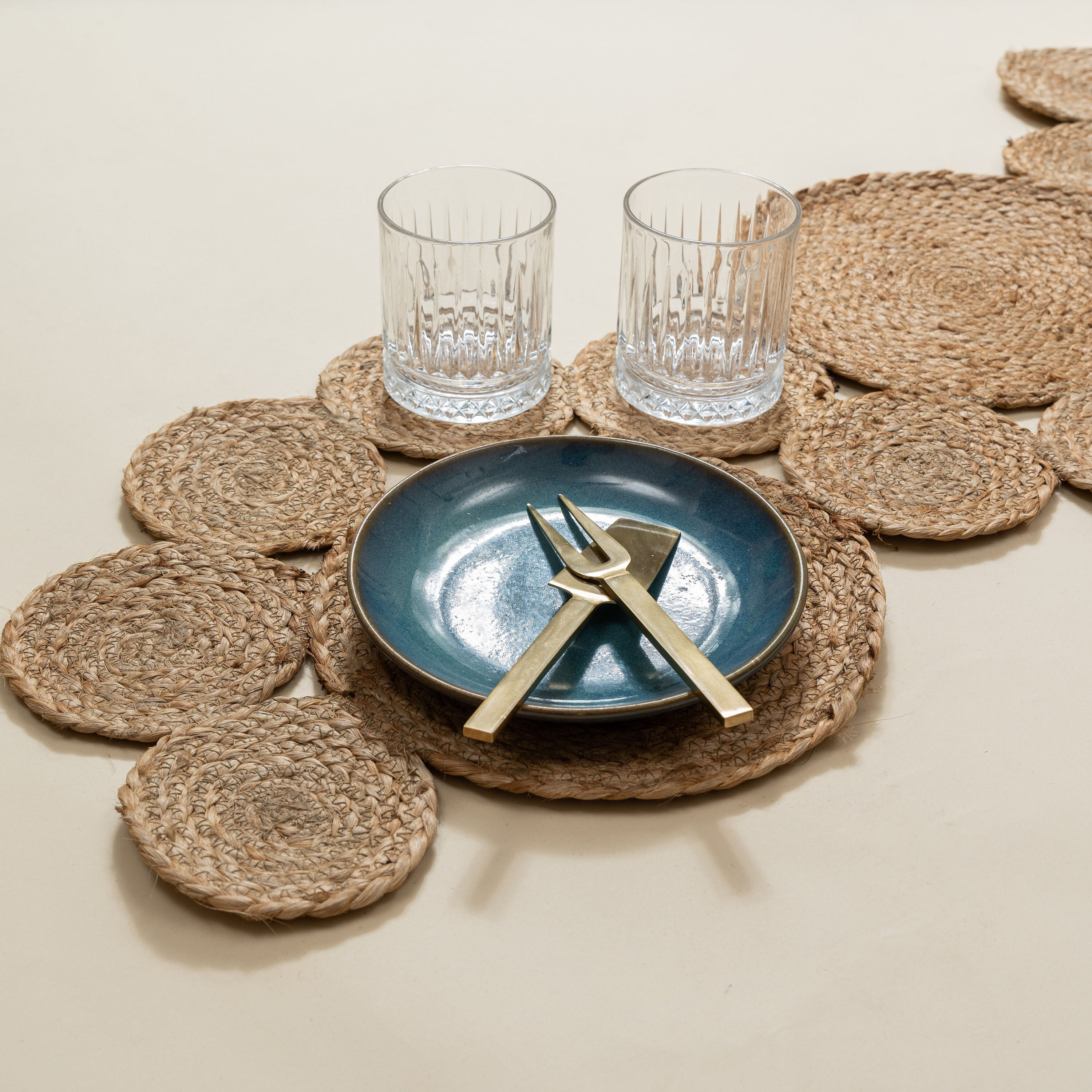 Reversible Jute Braided Table Runner, Farmhouse , Natural Jute Braided ...