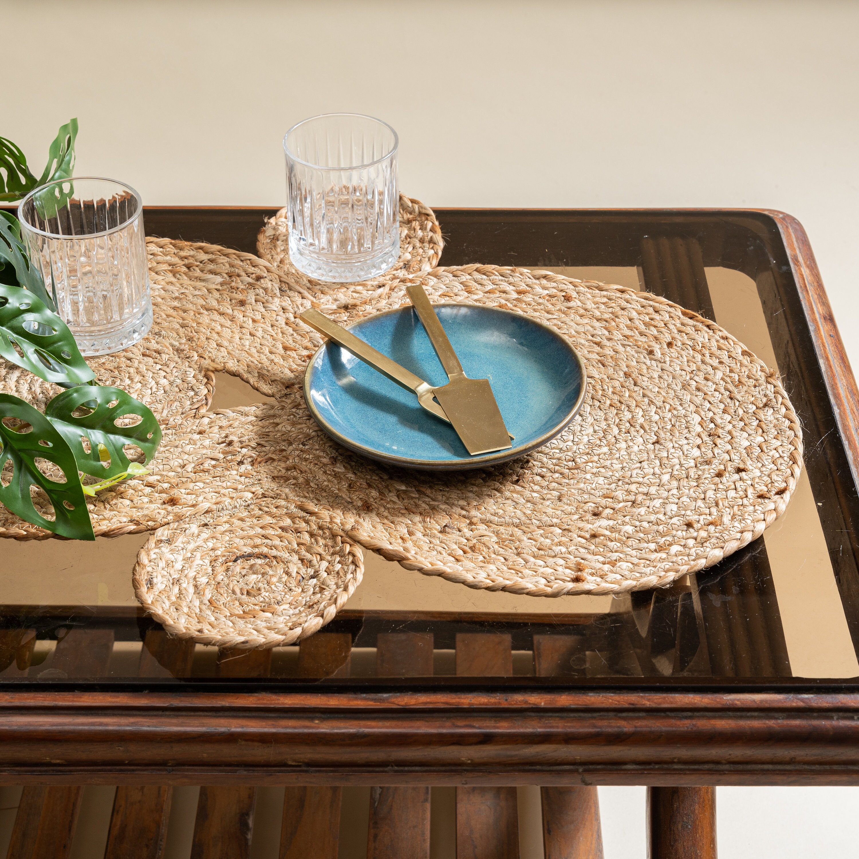 Reversible Jute Braided Table Runner: Farmhouse Rustic Dining Decor - Etsy
