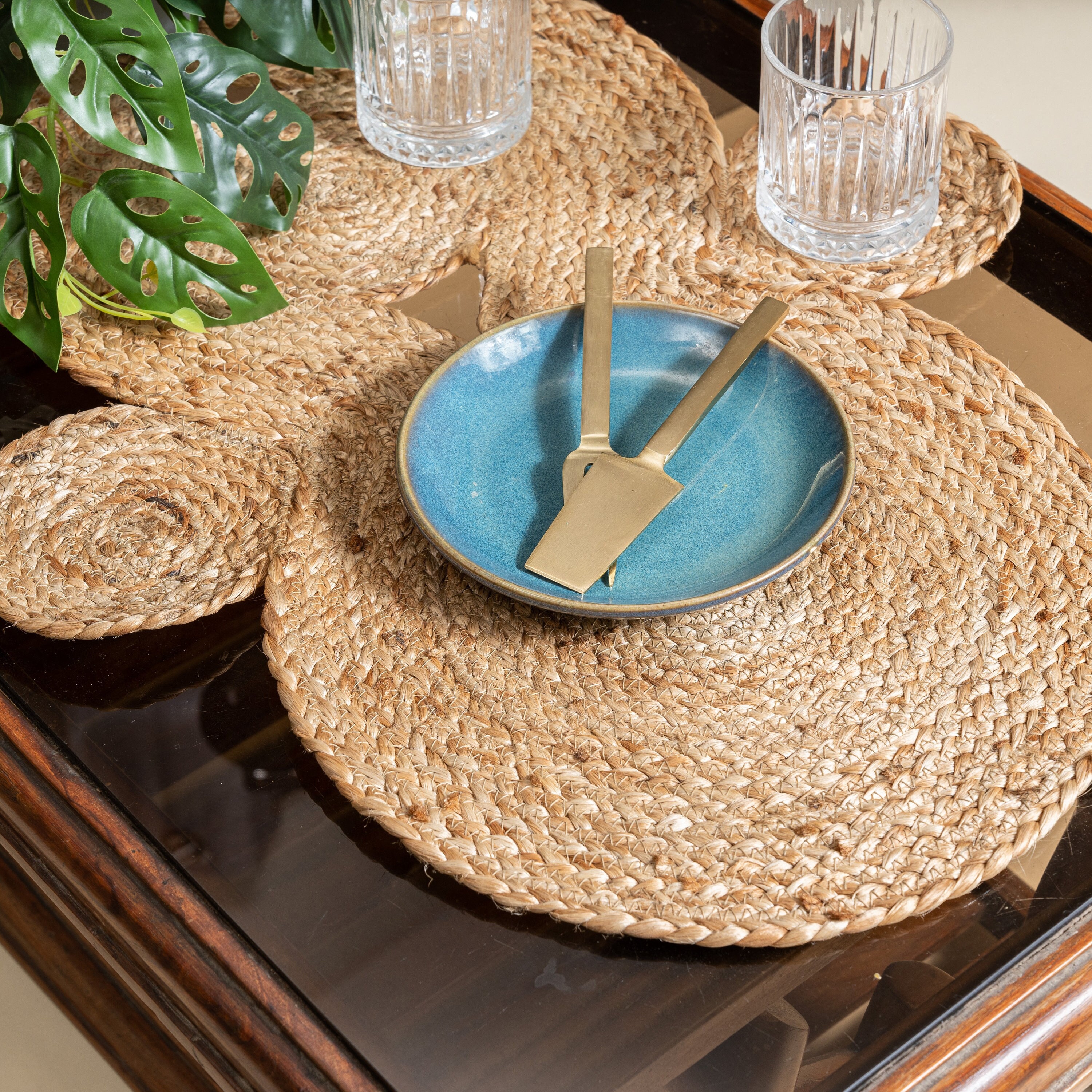 Reversible Jute Braided Table Runner: Farmhouse Rustic Dining Decor - Etsy
