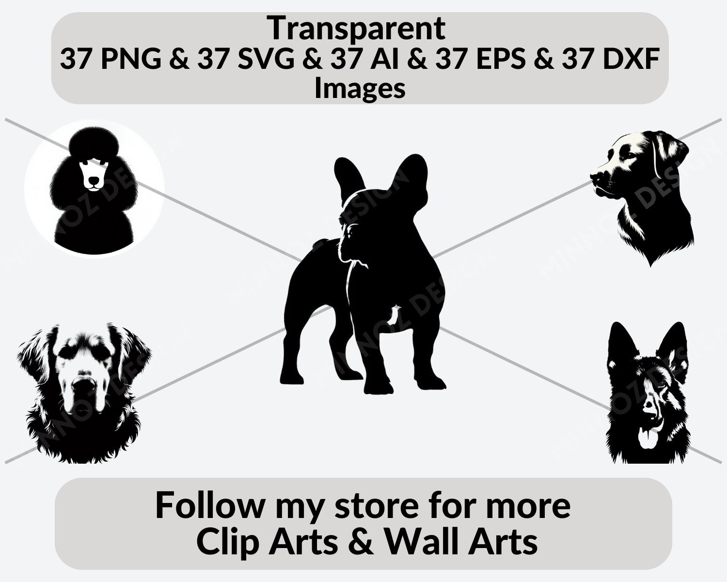 Dogs Silhouette, Animals SVG, Dogs SVG, Dogs Cut File, Dogs Design SVG ...