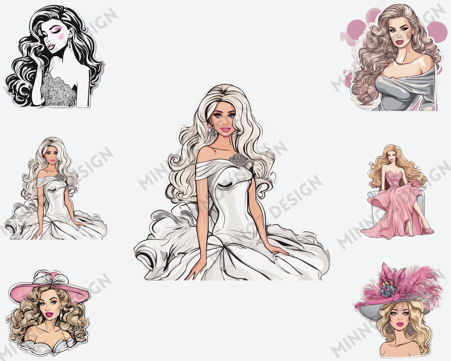 100 Princess Clip Art Bundle Beautiful Collection for - Etsy