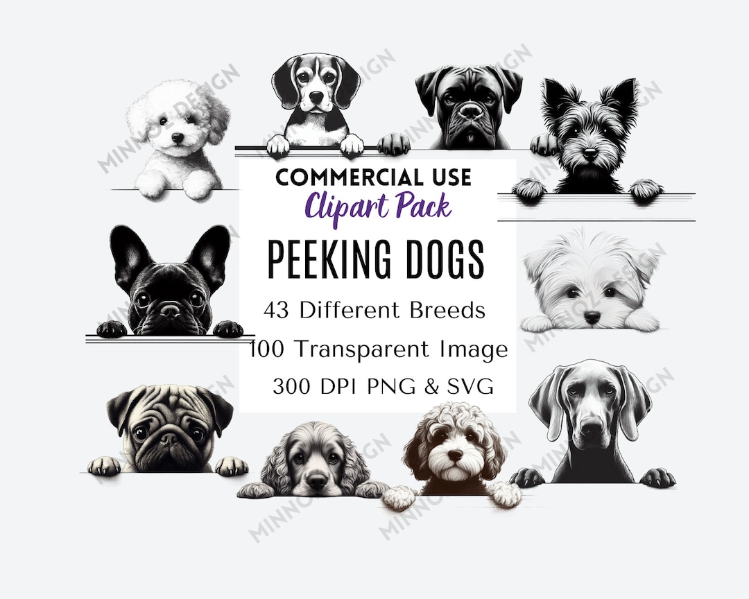 100 Peeking Dogs SVG, Peeking Dogs Clipart, Transparent PNG SVG ...