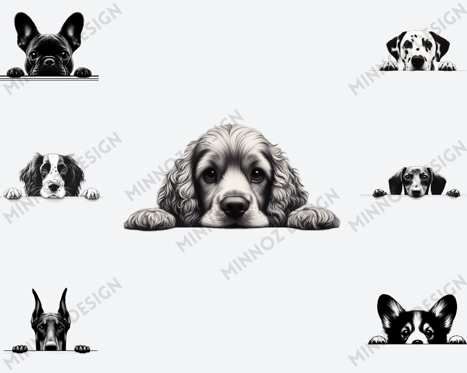 100 Peeking Dogs SVG, Peeking Dogs Clipart, Transparent PNG SVG ...