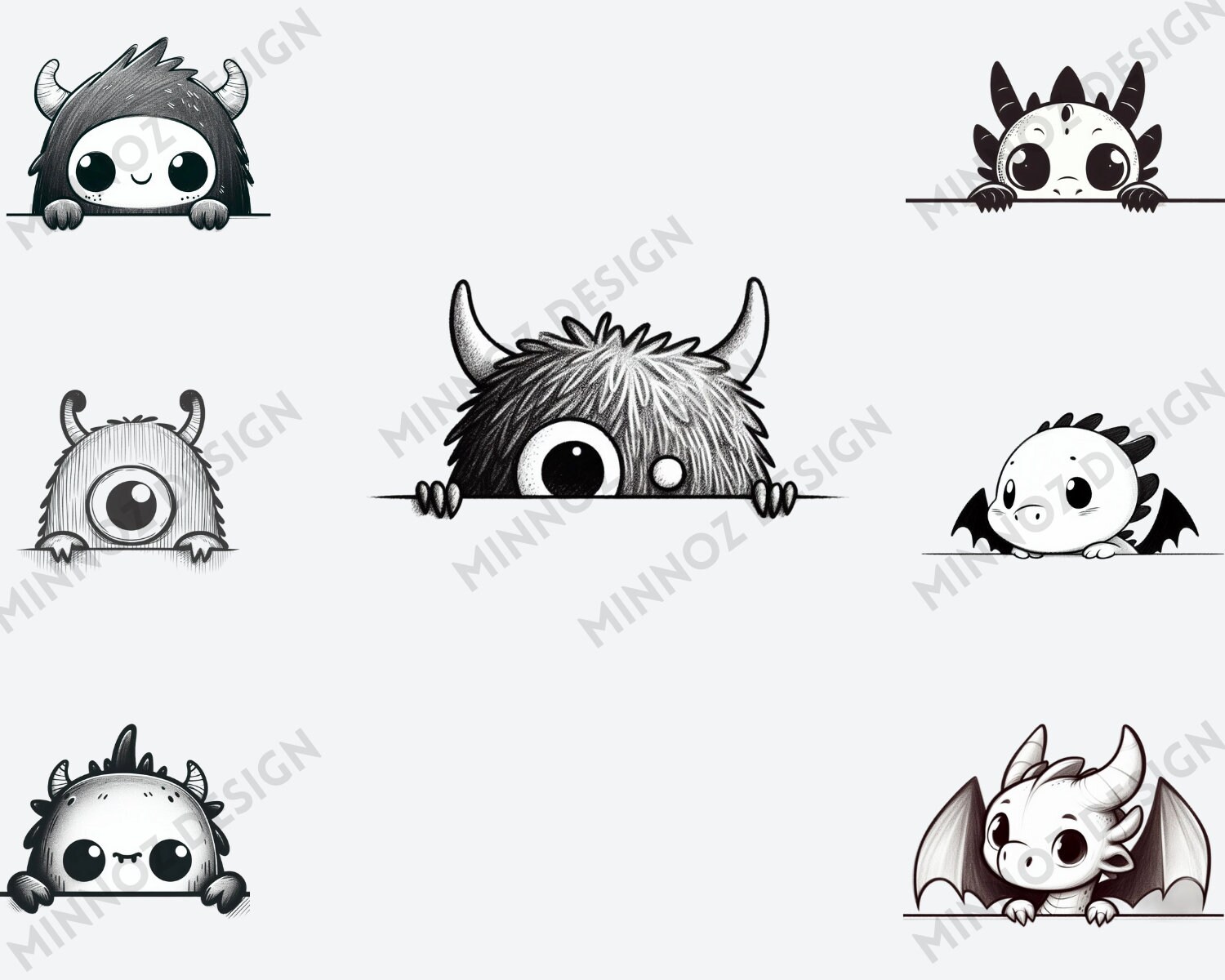 42 Peeking Monster SVG, Peeking Monster Clipart, Transparent Image ...