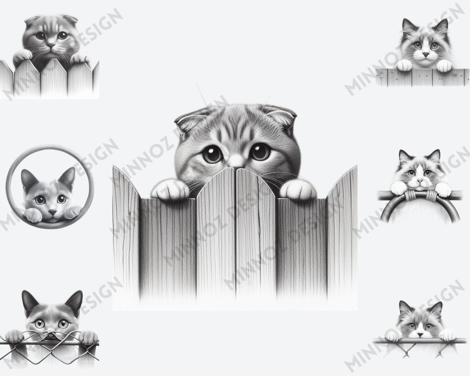 67 Peeking Cats SVG, Peeking Cats Clipart, Transparent PNG SVG, Peeking ...
