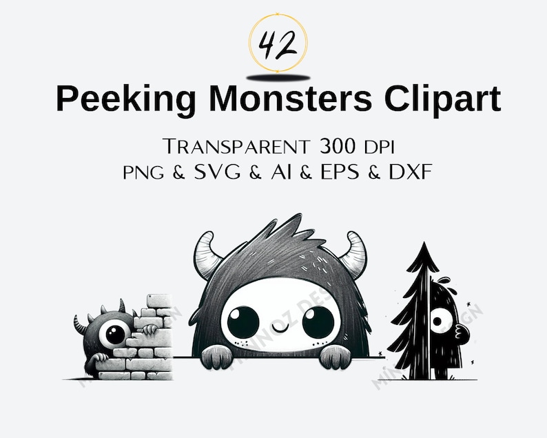 42 Peeking Monster SVG, Peeking Monster Clipart, Transparent Image ...