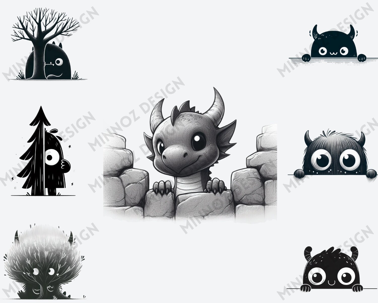 42 Peeking Monster SVG, Peeking Monster Clipart, Transparent Image ...