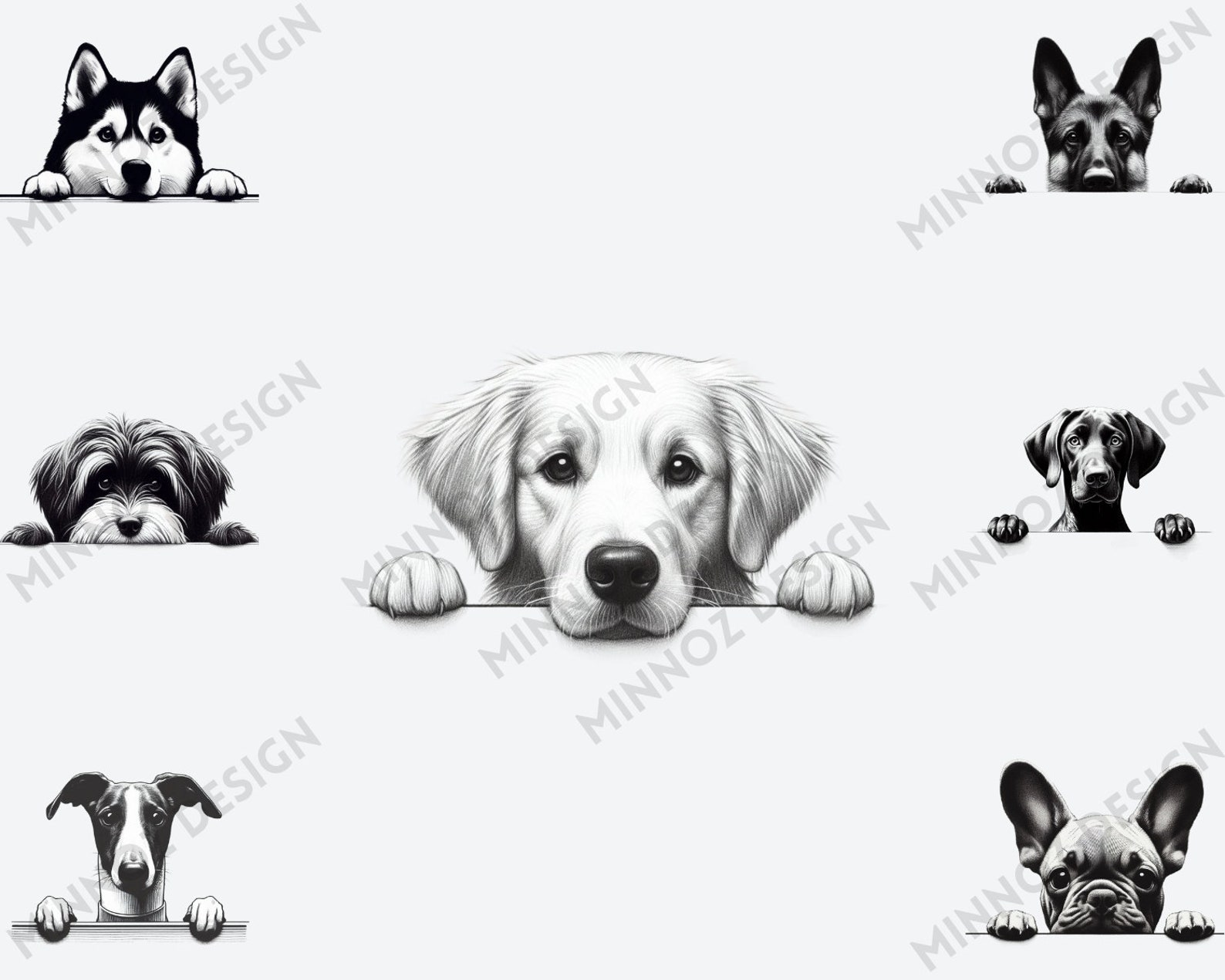 100 Peeking Dogs SVG, Peeking Dogs Clipart, Transparent PNG SVG ...