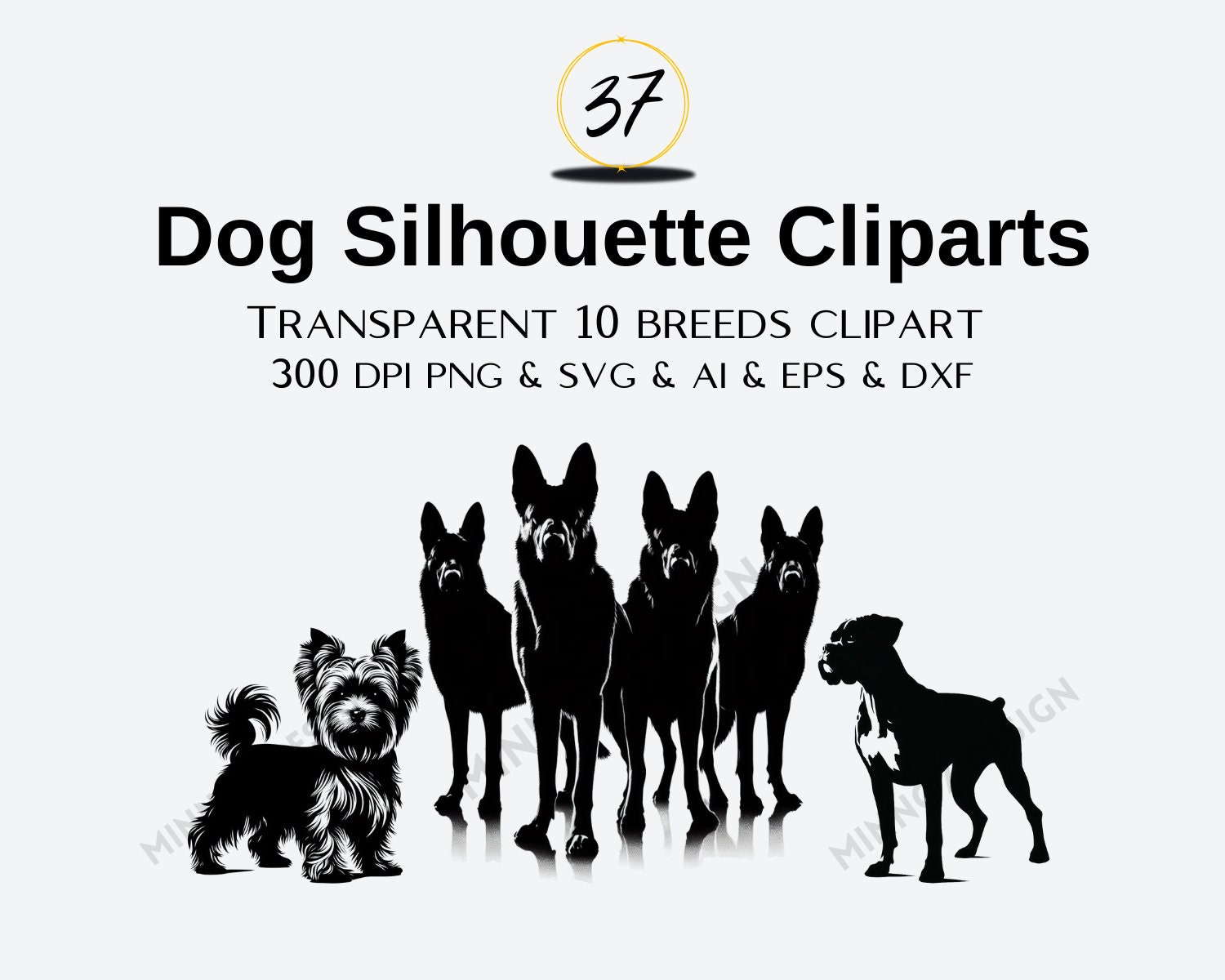Dogs Silhouette, Animals SVG, Dogs SVG, Dogs Cut File, Dogs Design SVG ...
