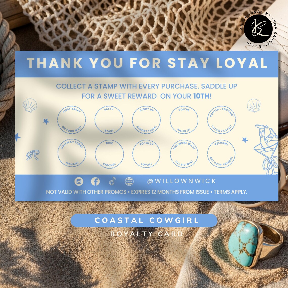 2026 Candle Business Branding Kit,beach Summer Coastal Cowgirl,candle ...