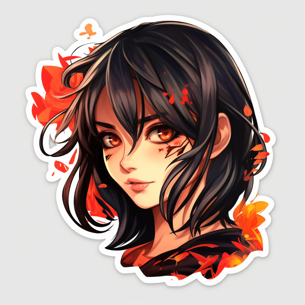 Anime Girl Stickers, High Quality Glossy Anime Girl Sticker Pack of 10 ...