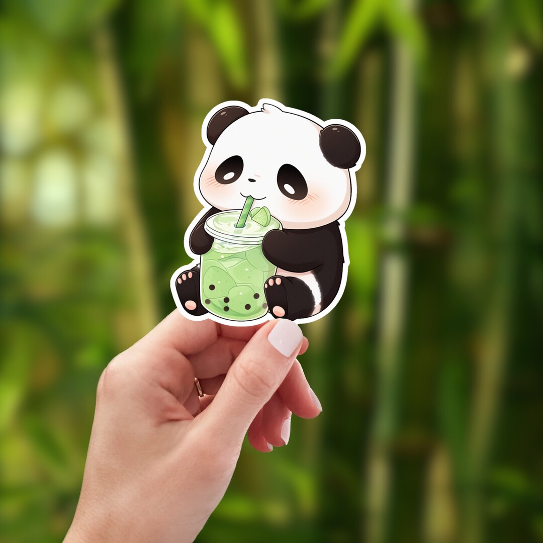 Adorable Panda Sticker Waterproof Panda Sticker, Kawaii Sticker Perfect ...