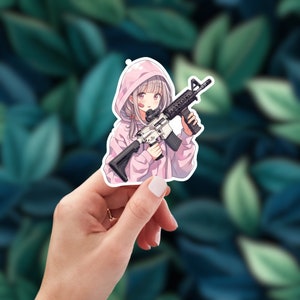 Anime Waifu Decal Vinyl Sticker Pack of 10 Ideal for Cars, Laptops ...