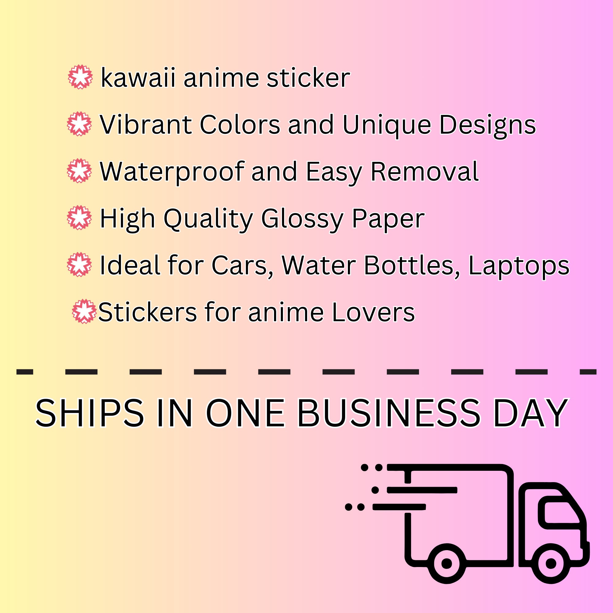 Vinyl Anime Girl Sticker, Cute Buff Anime Girl Sticker Ideal for Cars ...