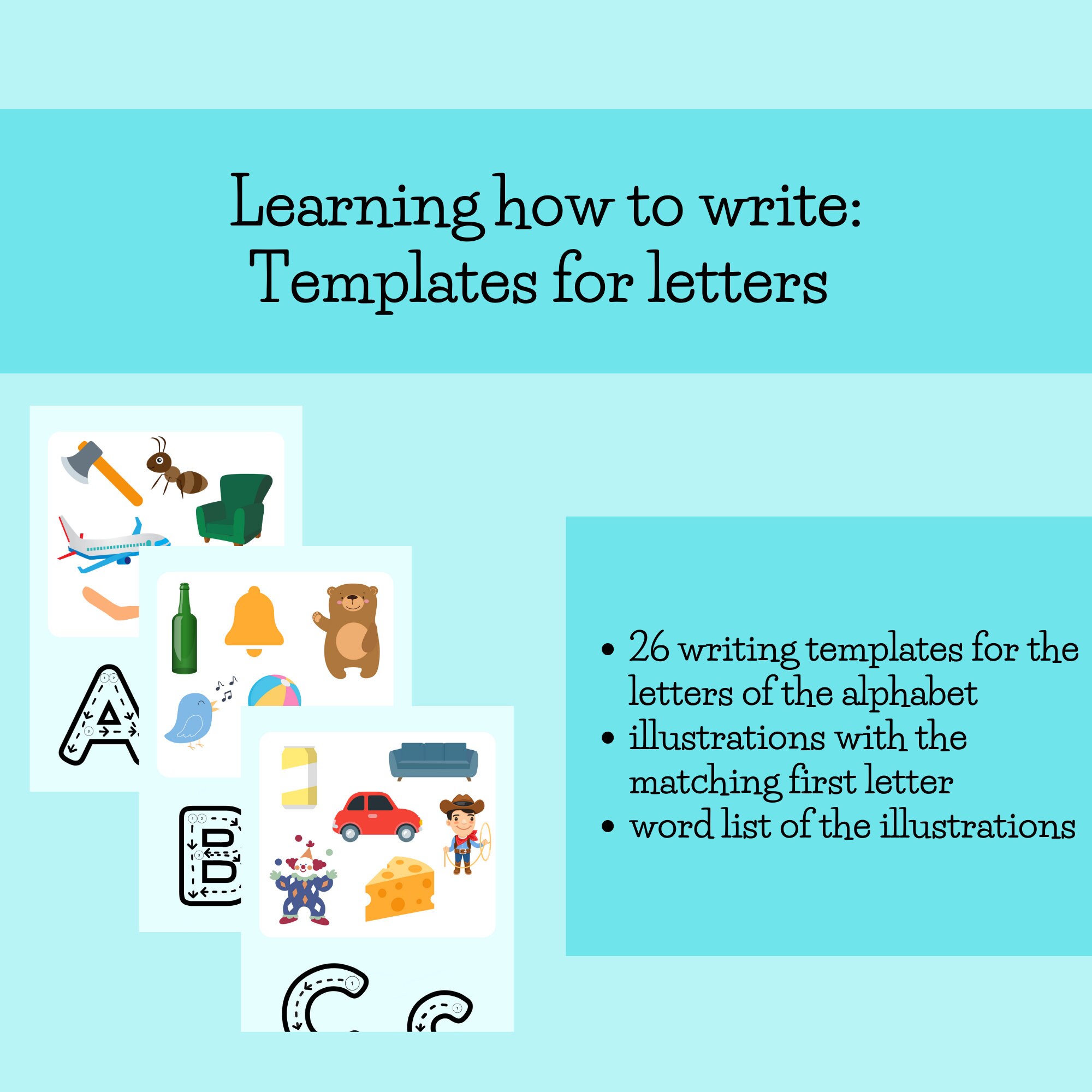 Learning to Write Letters | Alphabet | English | Printable Exercise ...