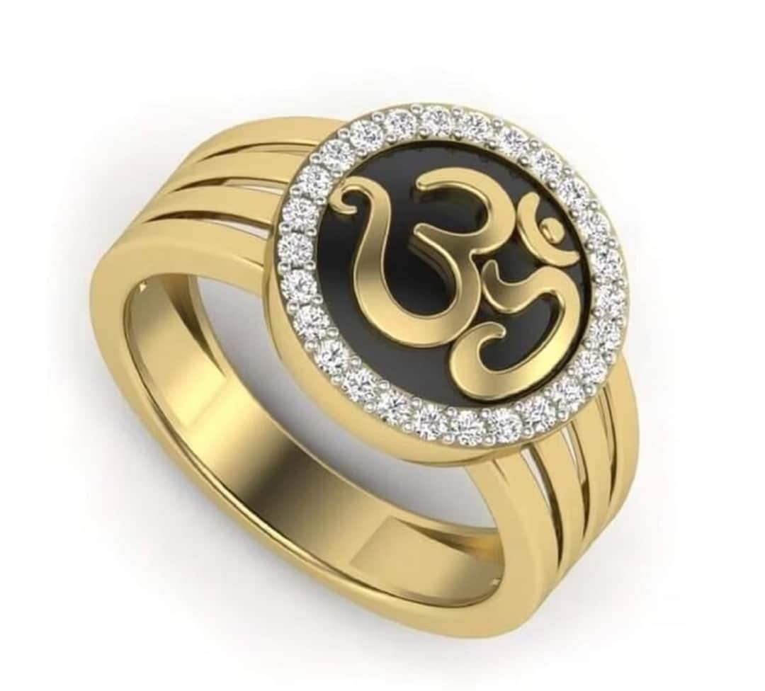 Gold Plated Om Ring Buddhist Ring Vermeil Ring Meditation - Etsy